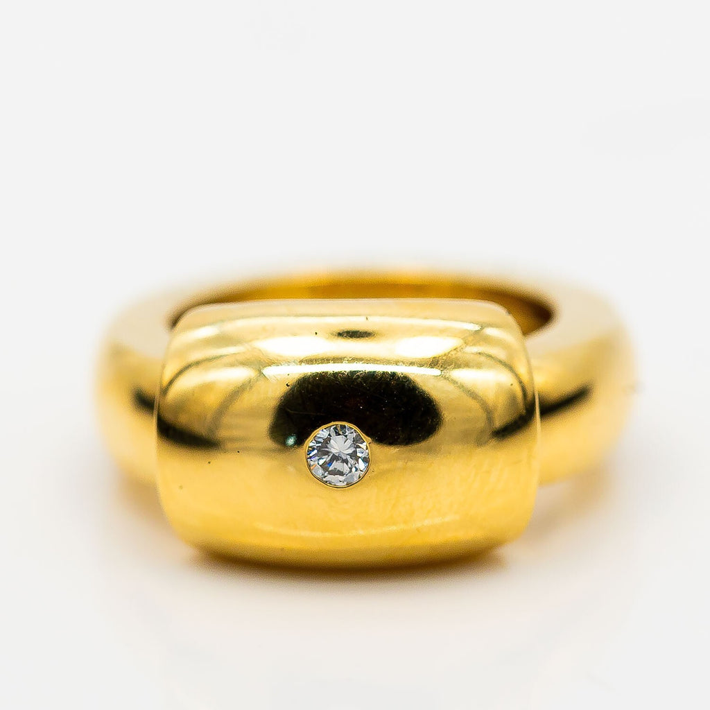Piaget Ring 750/18K Gelbgold Diamanten ca. 0,04ct Größe 50 mit Box